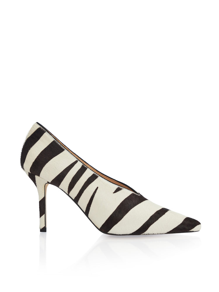 HART PD104 Pantofi stiletto piele, toc cui inalt, zebra – Smiling Shoes